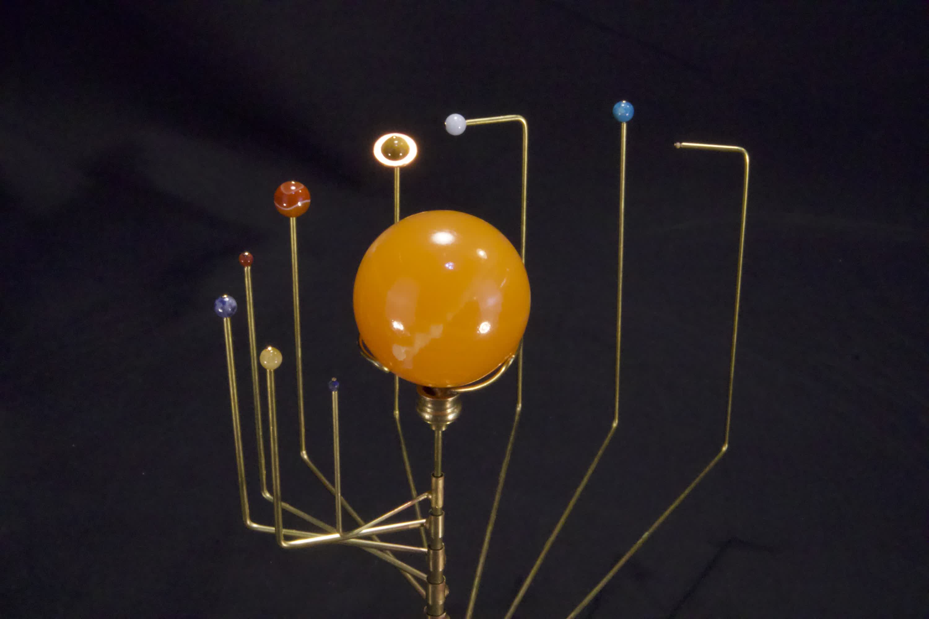 Wanderers Orrery – Handcrafted Brass & Stone Solar System Model (USA ...